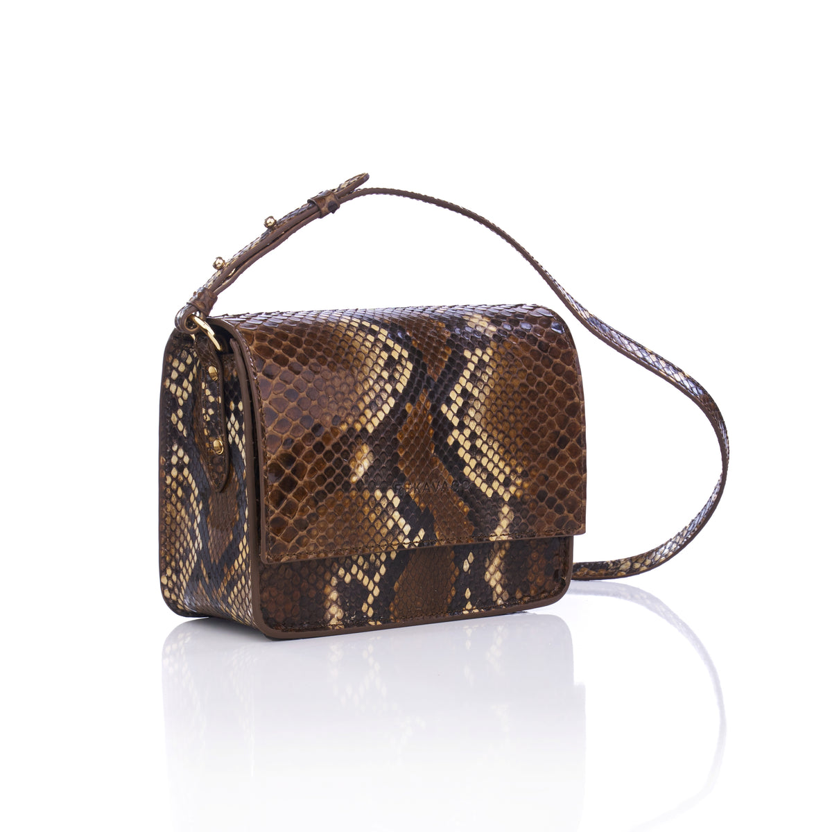 PIXIE CROSS BODY PYTHON BROWN – rekavago